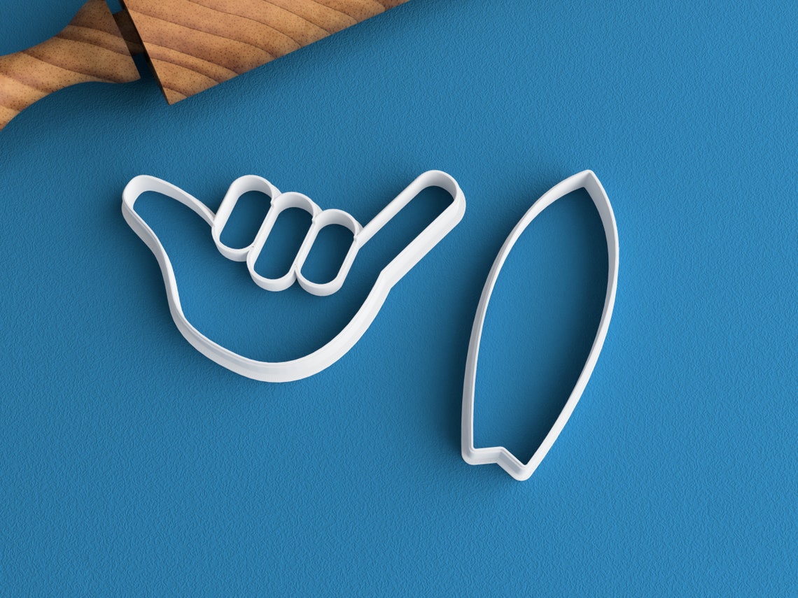 Shaka Cookie Cutter Surf Gift Surf Board Cookie Cutter | Etsy