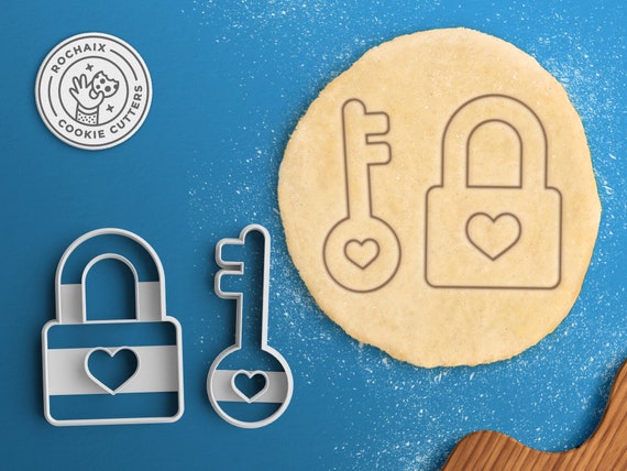 Key Cookie Cutter Love Cookie Cutter Lock Cookie Cutter - Etsy