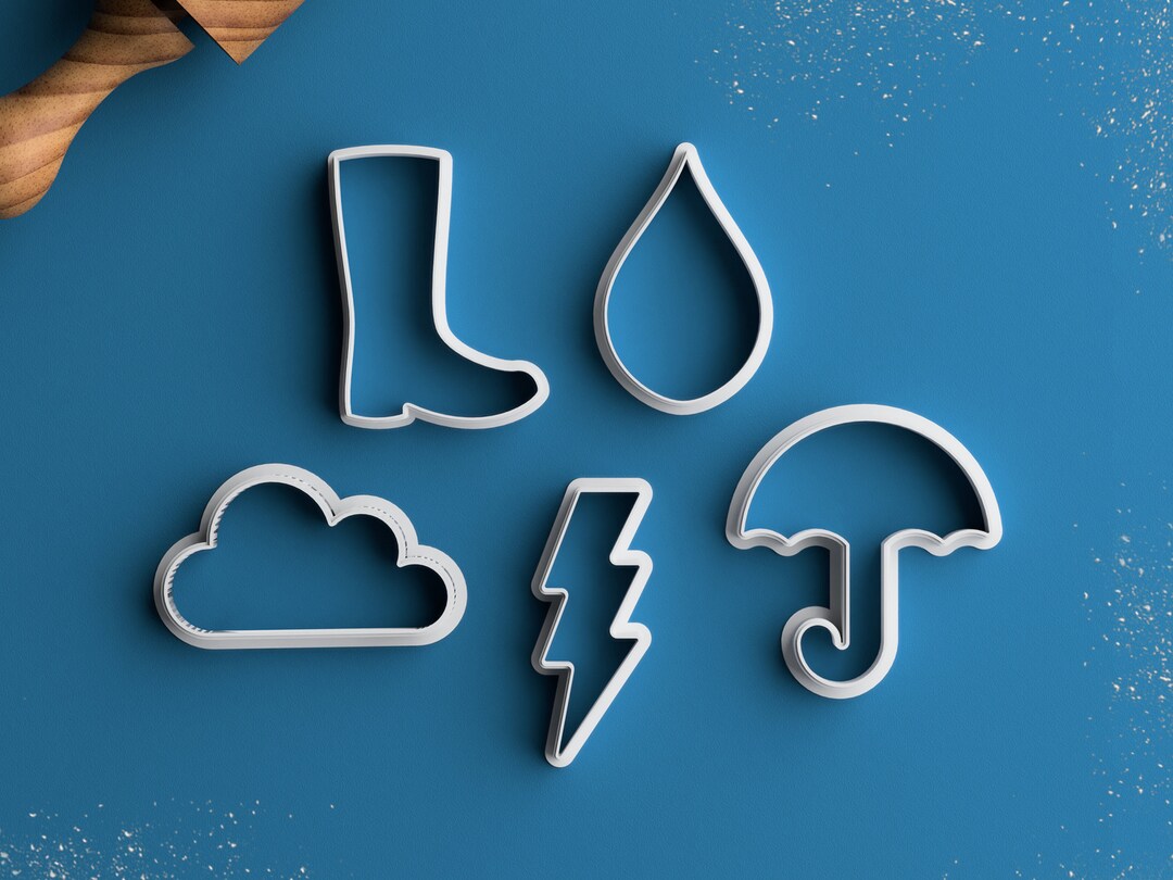 Umbrella Cookie Cutter – Winter Cookie Cutter Weather Forecaster Gift ...