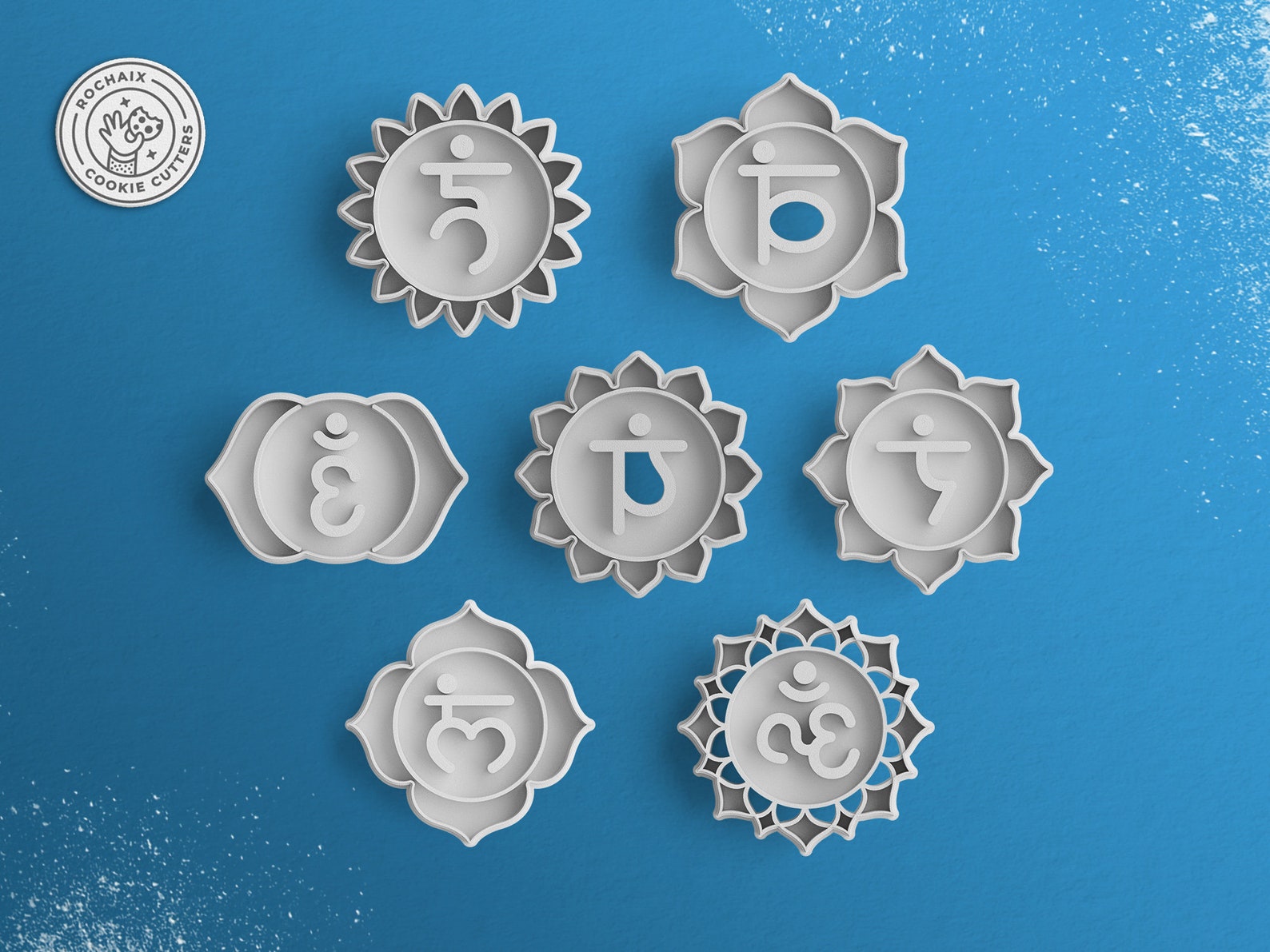 Chakra Cookie Cutter Set Yoga Cookie Cutter Yoga Instructor - Etsy