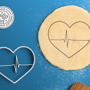 ECG Heart Cookie Cutter – Nurse Cookie Cutter Medical Cookie Cutter - Etsy