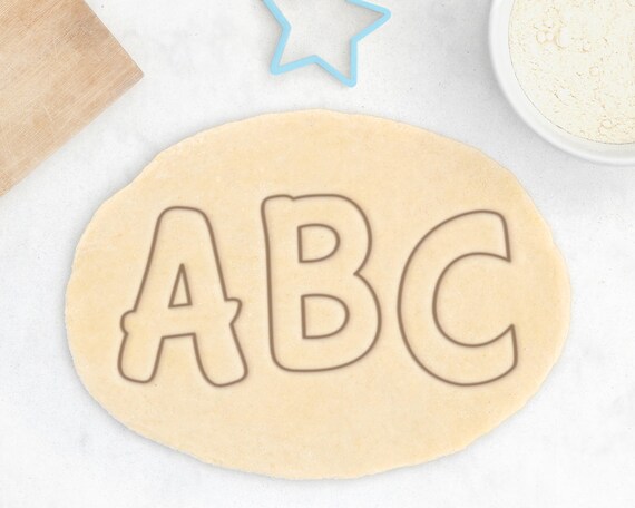 Alphabet Cookie Cutter Set Comic Letter Cookie Cutter | Etsy