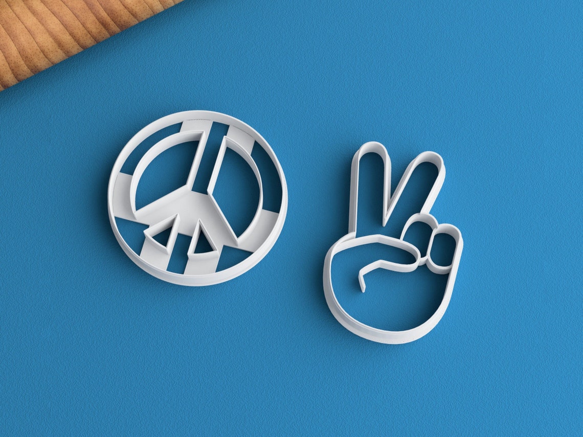 Peace Sign Cookie Cutter – Peace Emoji Cookie Cutter Peace Cookie ...