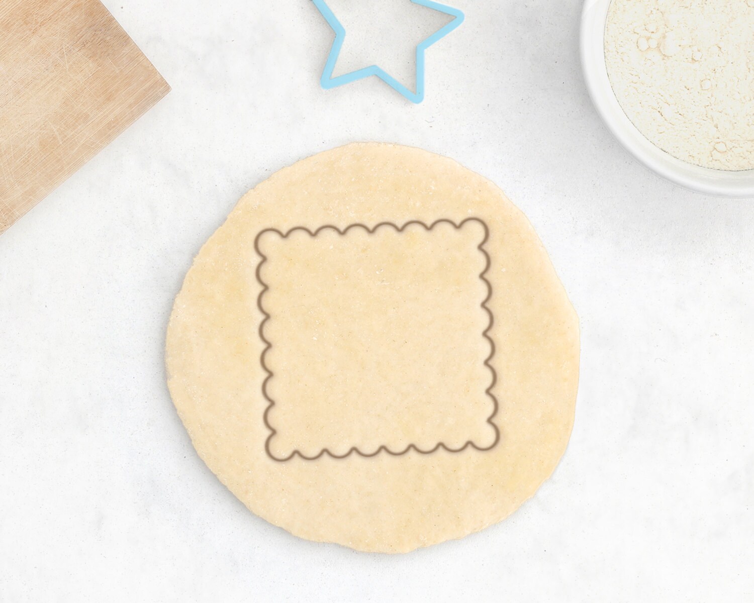 Scalloped Square Cookie Cutter Scalloped Cookie Cutter - Etsy