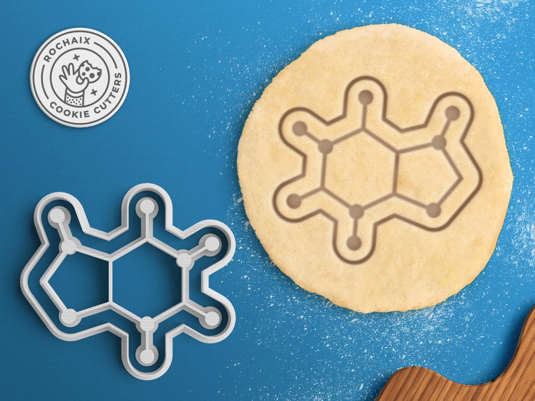 Caffeine Cookie Cutter – Science Cookie Cutter Molecule Chemistry Gift ...