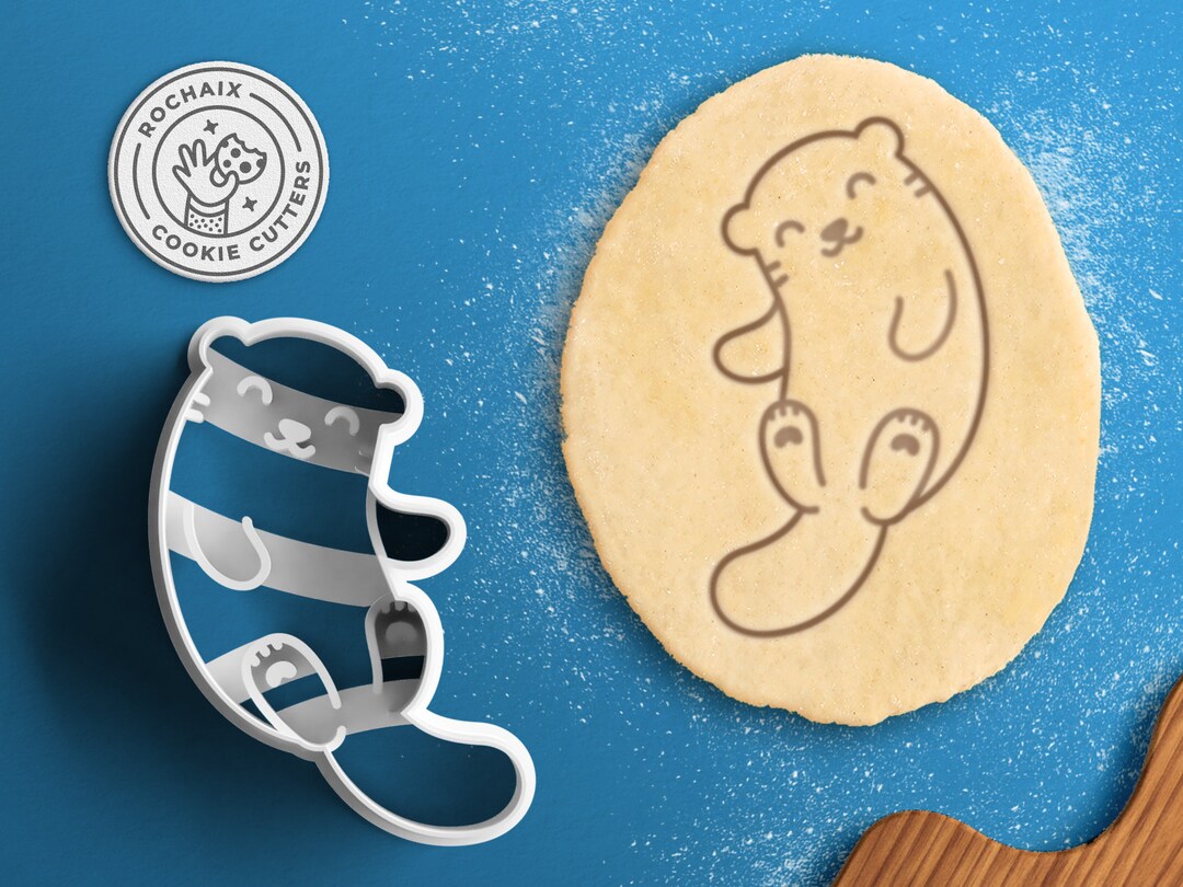 Sea Otters Cookie Cutter - Otterly Cute Heart Cookie Cutter Valentine ...