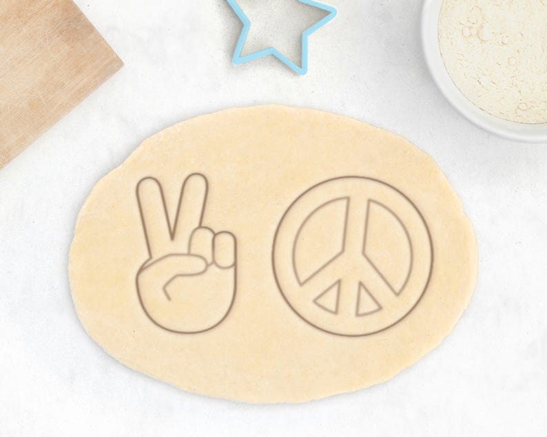 Peace Sign Cookie Cutter Peace Emoji Cookie Cutter Peace | Etsy