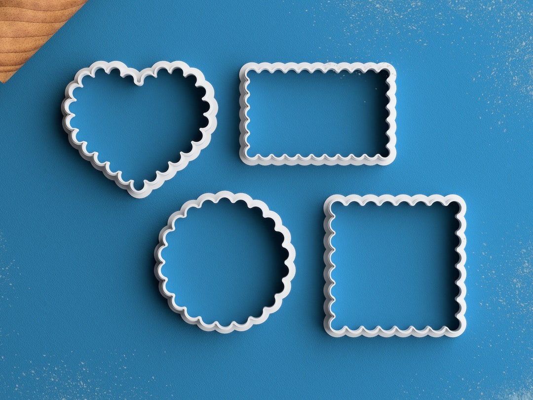 Scalloped Cookie Cutter Set – Scalloped Rectangle Cookie Cutter Vintage Scalloped Cookies ...