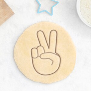 Peace Sign Cookie Cutter Peace Emoji Cookie Cutter Peace | Etsy