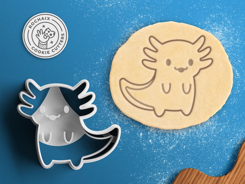 Cute Axolotl Cookie Cutter Chibi Axolotl Gift Idea Amphibian - Etsy