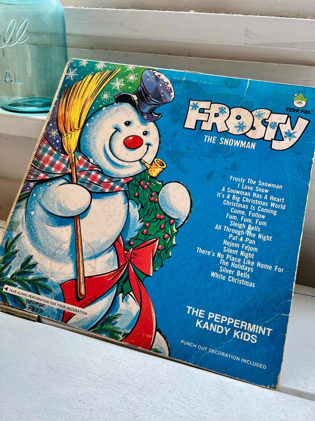 Vintage Frosty the Snowman 1972 Christmas Record Vinyl Home Decor Santa ...