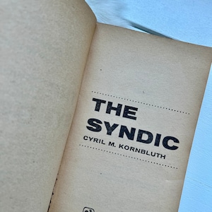 1955 the Syndic Cyril Kornbluth Book Sci Fi Space Nerd Gift Rare Book ...
