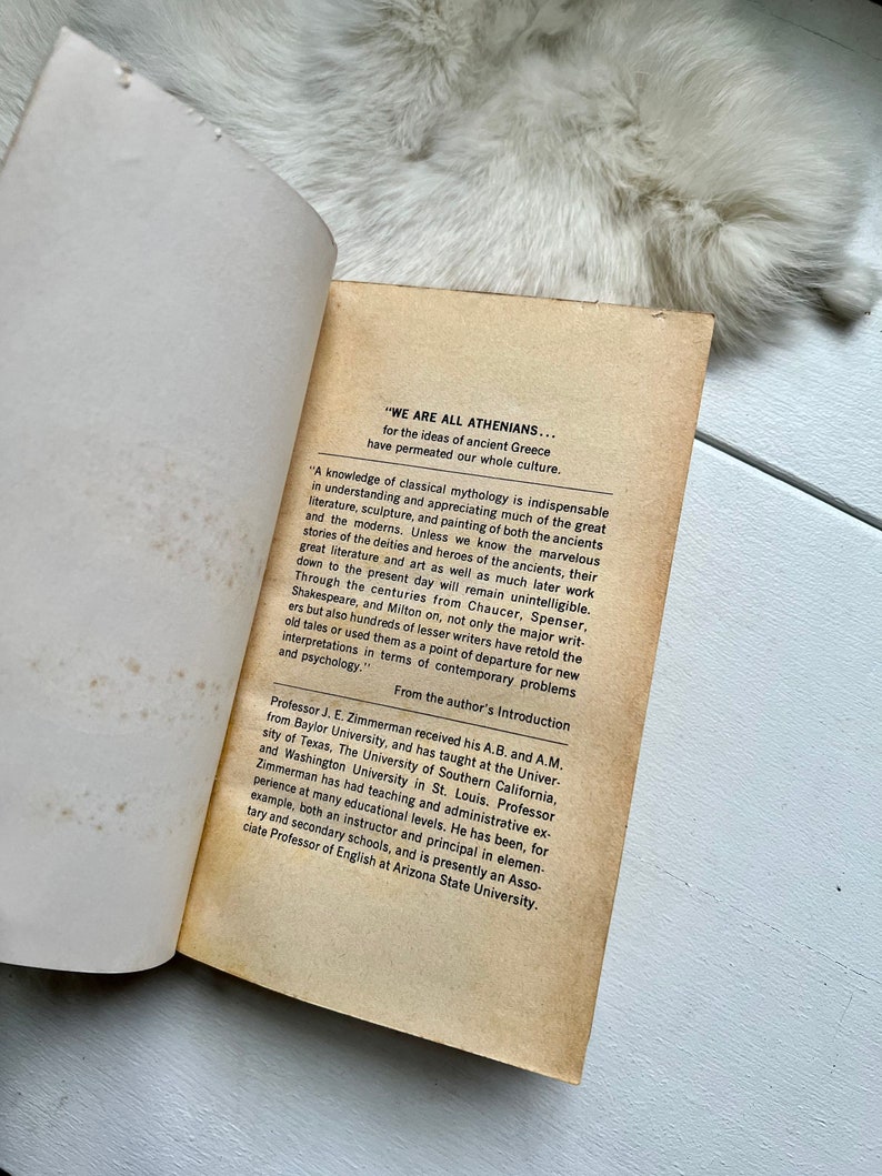 1964 Classical Mythology Book Greek Latin Myths Heros J. E. - Etsy