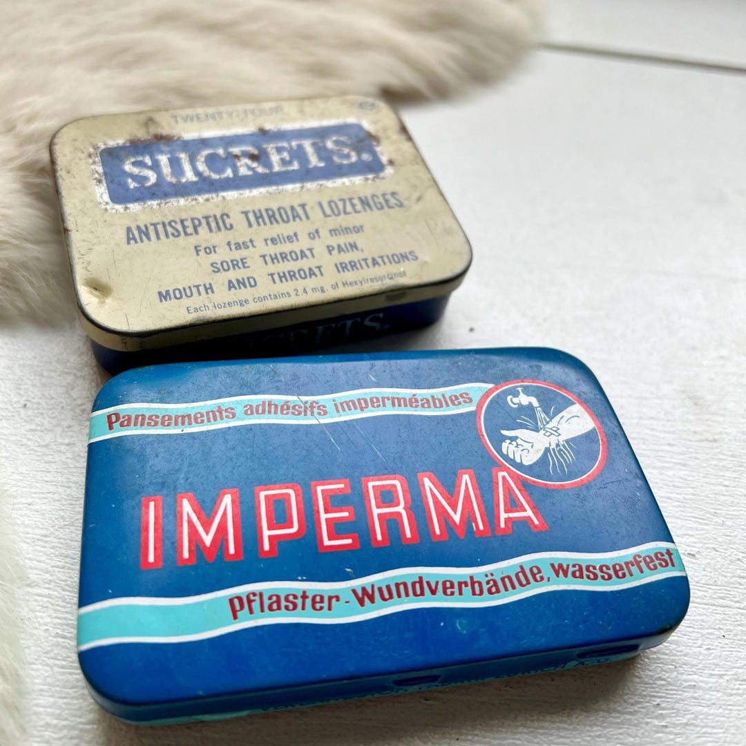 Vintage Sucrets & Imperma Tin Set: German Antique Decor - Etsy