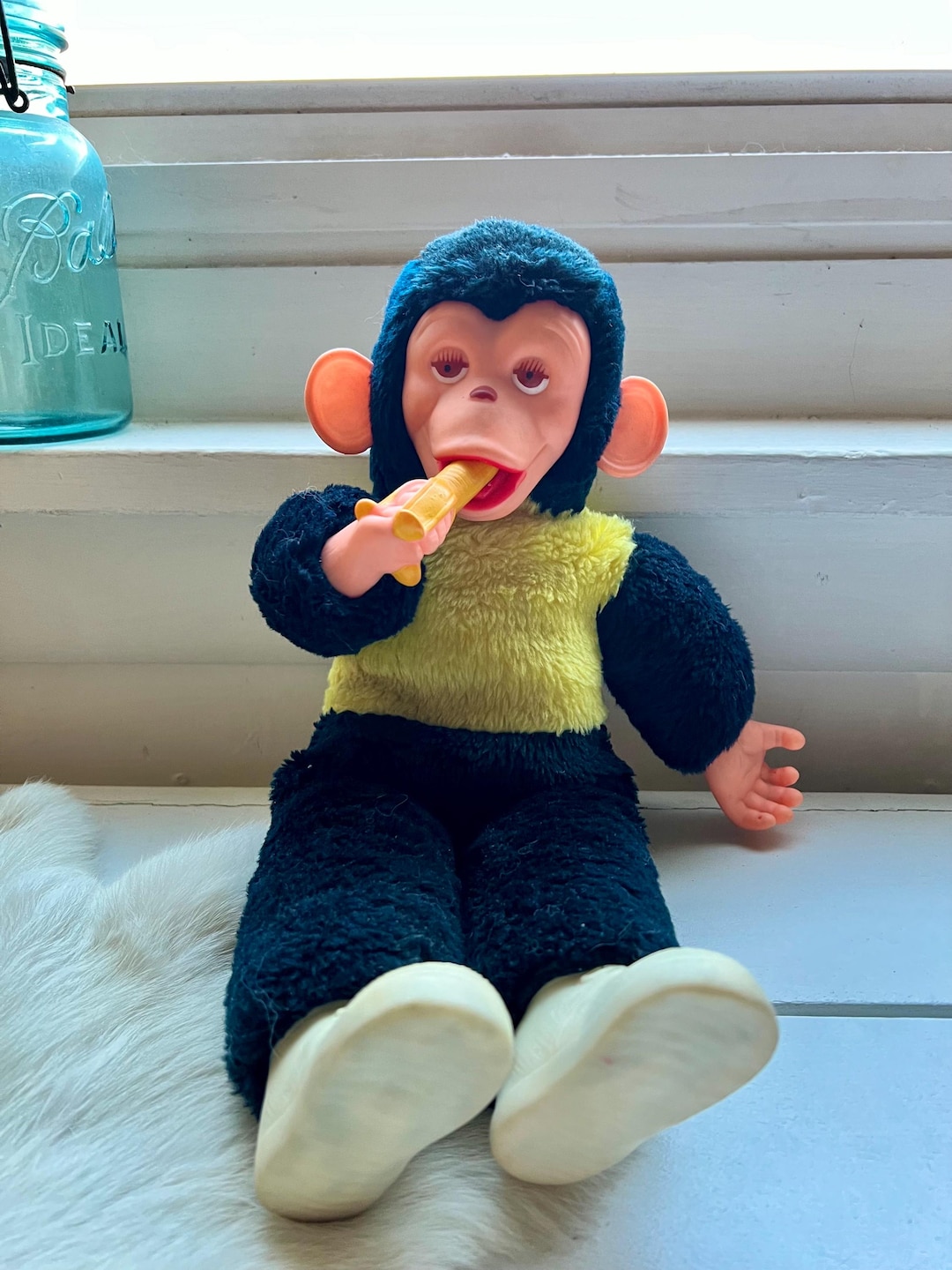 Vintage Monkey Zippy Mr Bim Banana Circus Doll Plush Retro Mid Century ...