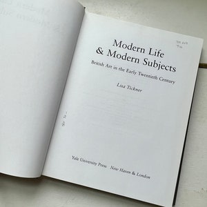 Vintage British Art Book: Modern Life, Lisa Tickner - Etsy