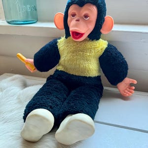 Vintage Monkey Zippy Mr Bim Banana Circus Doll Plush Retro Mid Century ...