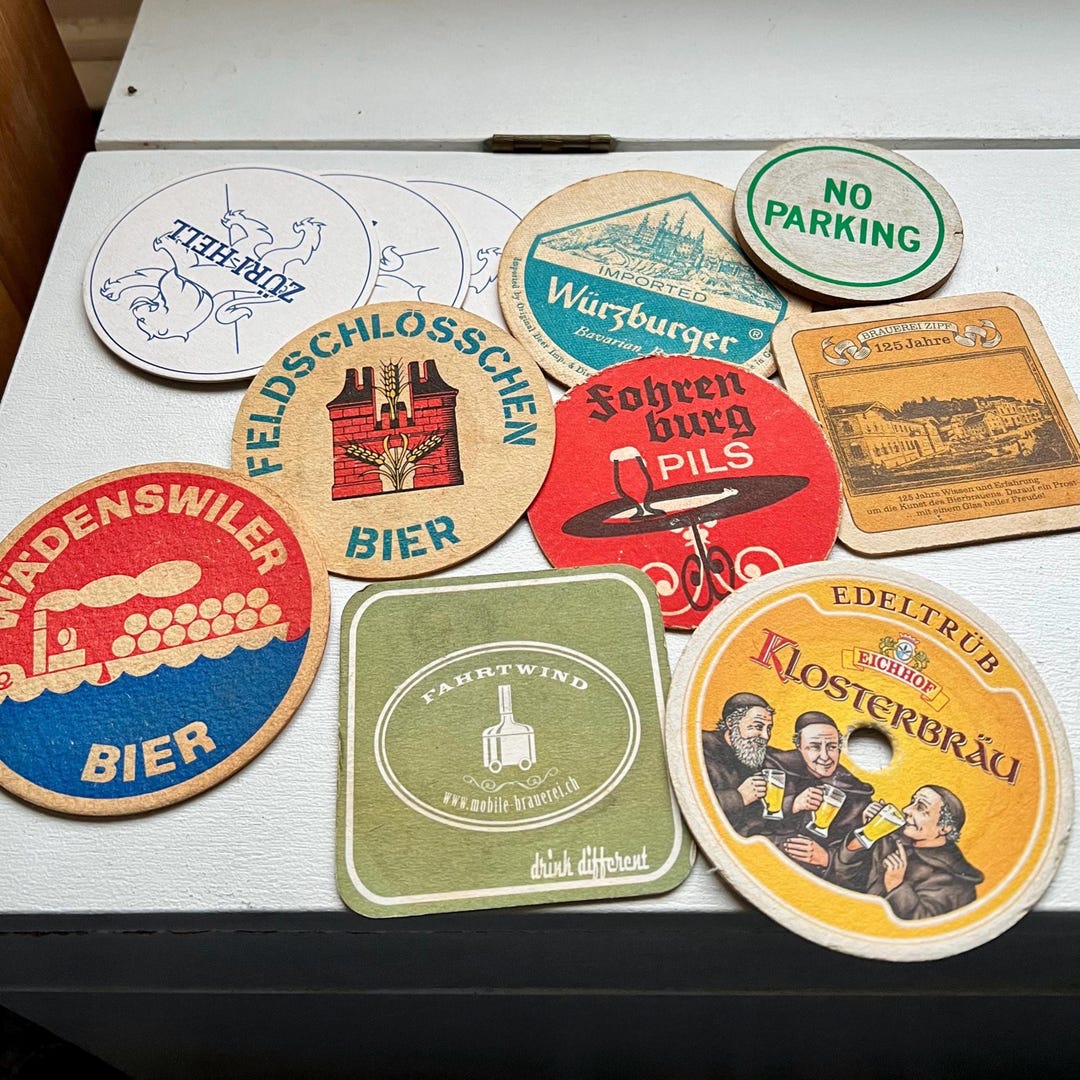 Vintage Coaster Set 11 German Beer Dept Bier Fohrenburg Wurzburger ...