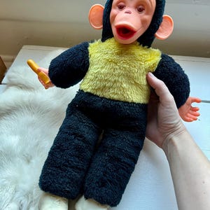 Vintage Monkey Zippy Mr Bim Banana Circus Doll Plush Retro Mid Century ...