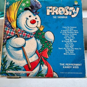 Vintage Frosty the Snowman 1972 Christmas Record Vinyl Home Decor Santa ...