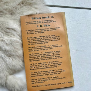 1965 the Elements of Style EB White William Strunk English School Text ...