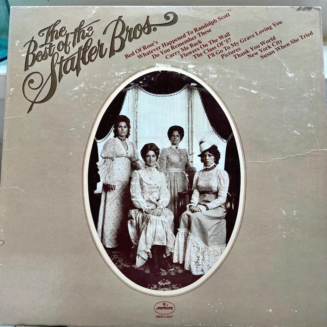 1975 Statler Brothers Greatest Hits Vinyl Record: Classic Southern ...