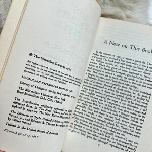 1965 the Elements of Style EB White William Strunk English School Text ...