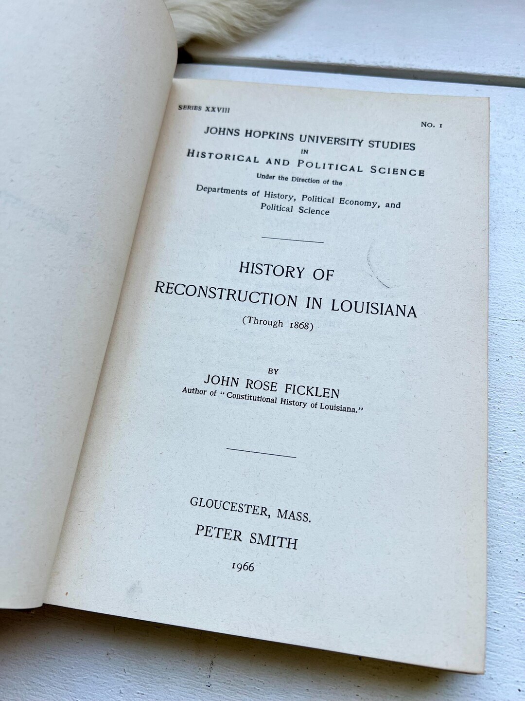 1966 History of Reconstruction in Louisiana: Civil War Era Book - Etsy