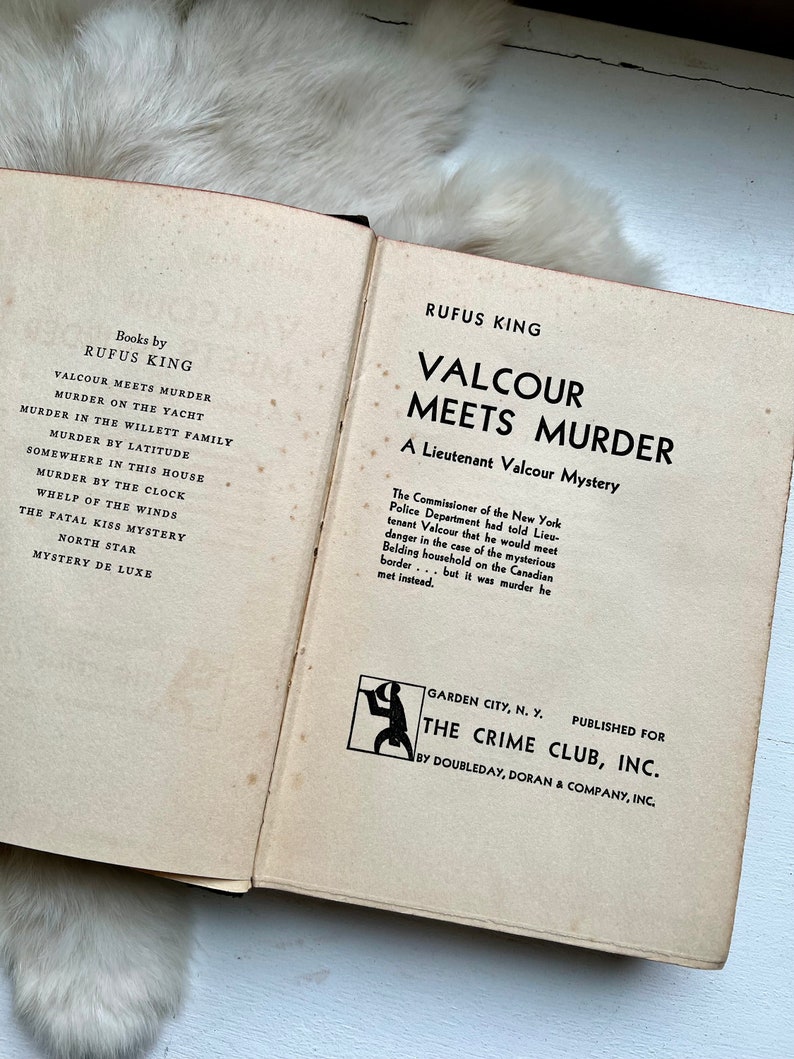 1932 Valcour Meets Murder: Rufus King Detective Mystery - Antique ...