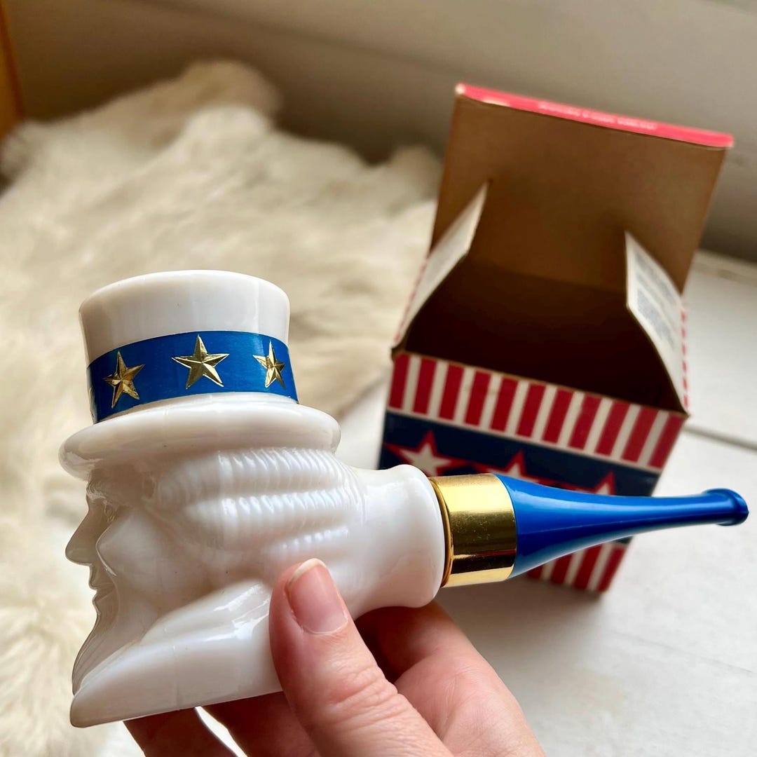 1970s Avon Uncle Sam Pipe Deep Woods After Shave Perfume Cologne Red ...