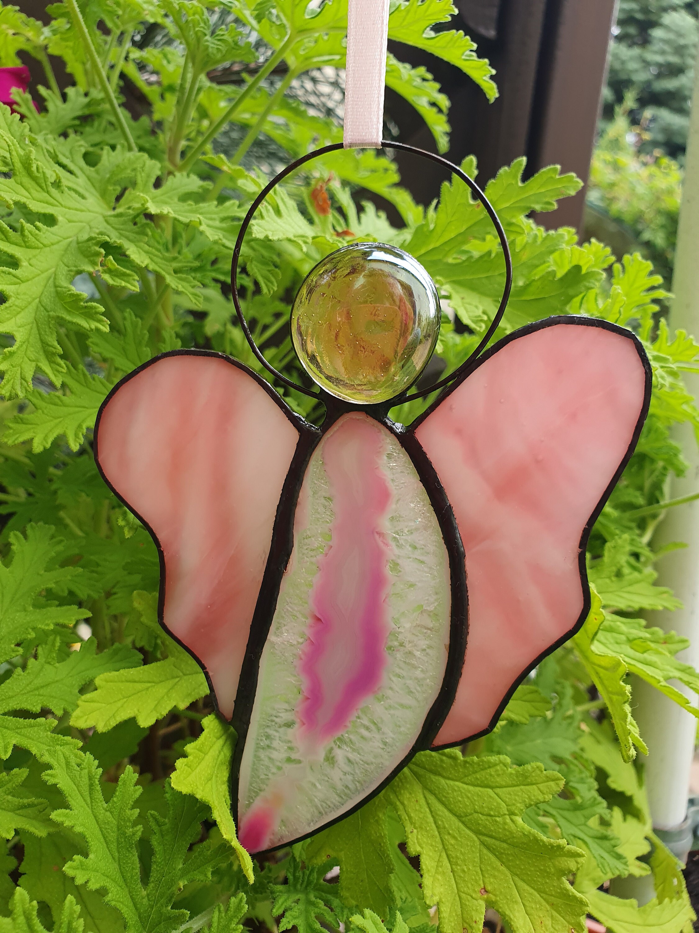 Agate Stained Glass Suncatcher Outdoor & Gardening Garden Decoration ...