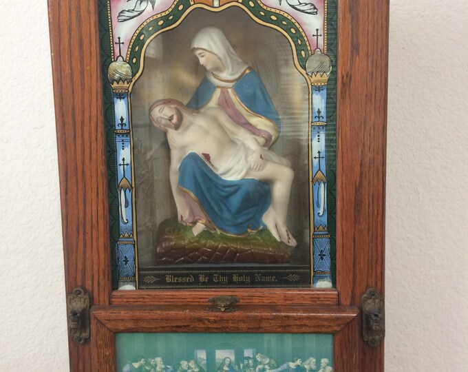 Vintage Catholic Last Rite Sick Call Shadow Box - Catholic Decor ...