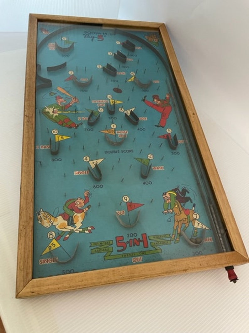 Poosh M up Big 5 Pinball Tabletop Game - Etsy