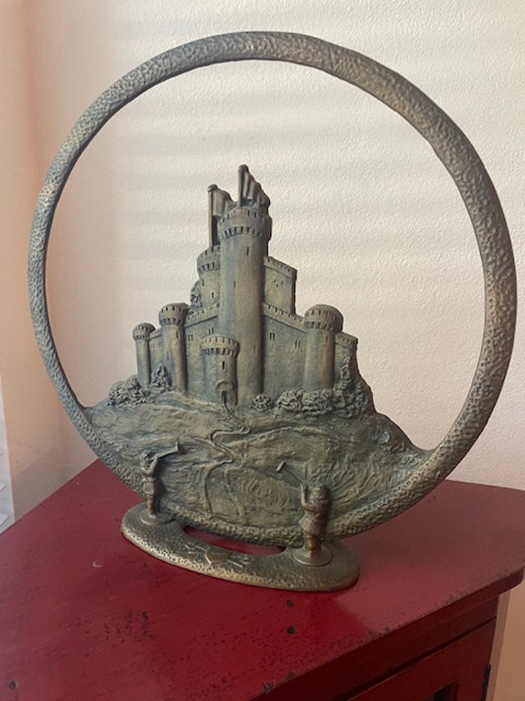 Antique 1920’s Tower Castle Radio Cone Speaker Cover Doorstop Art Cast ...