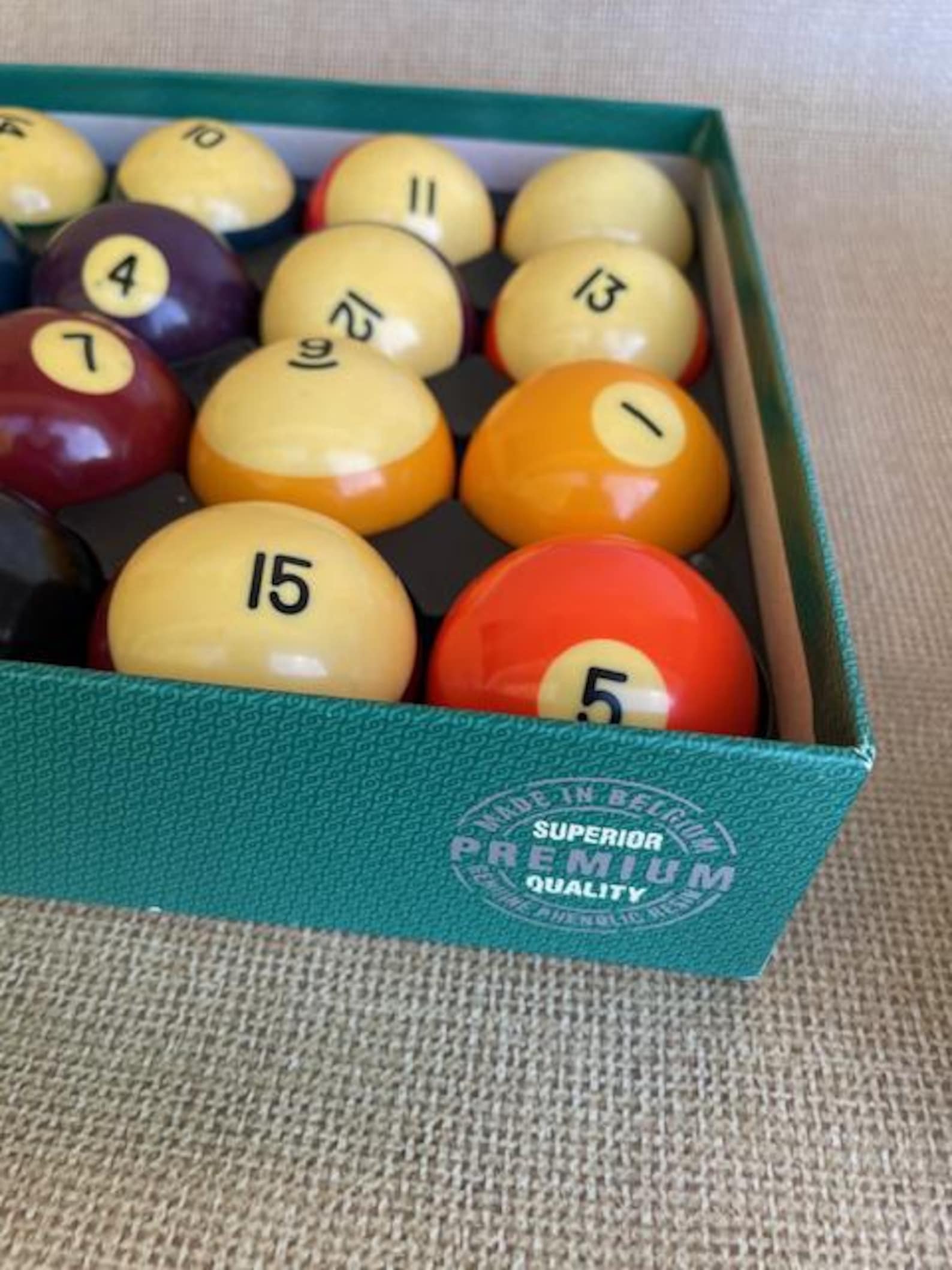 Vintage Pool Balls by Aramith of Belgium-complete Set Including Cue ...