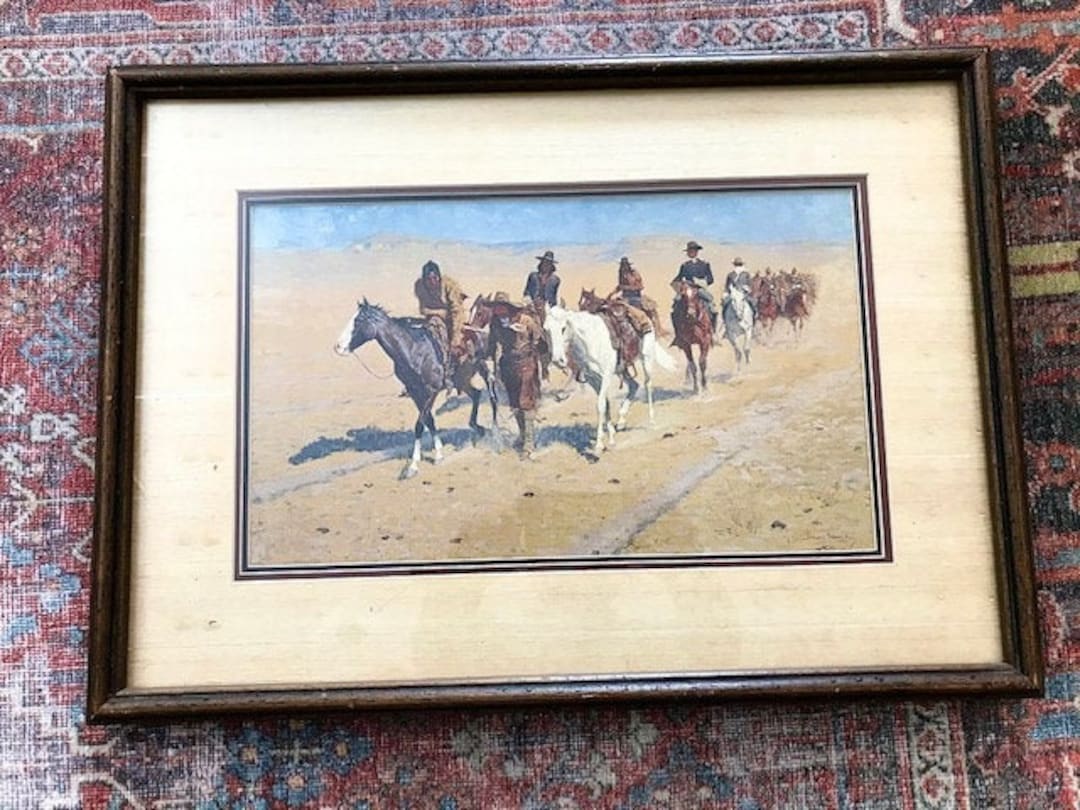 Pony Tracks in the Buffalo Trails by Frederick Remington -framed Print ...