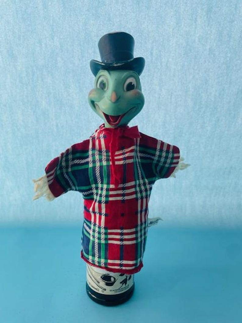 Vintage Walt Disney Jiminy Cricket Gund Hand Puppet - Etsy