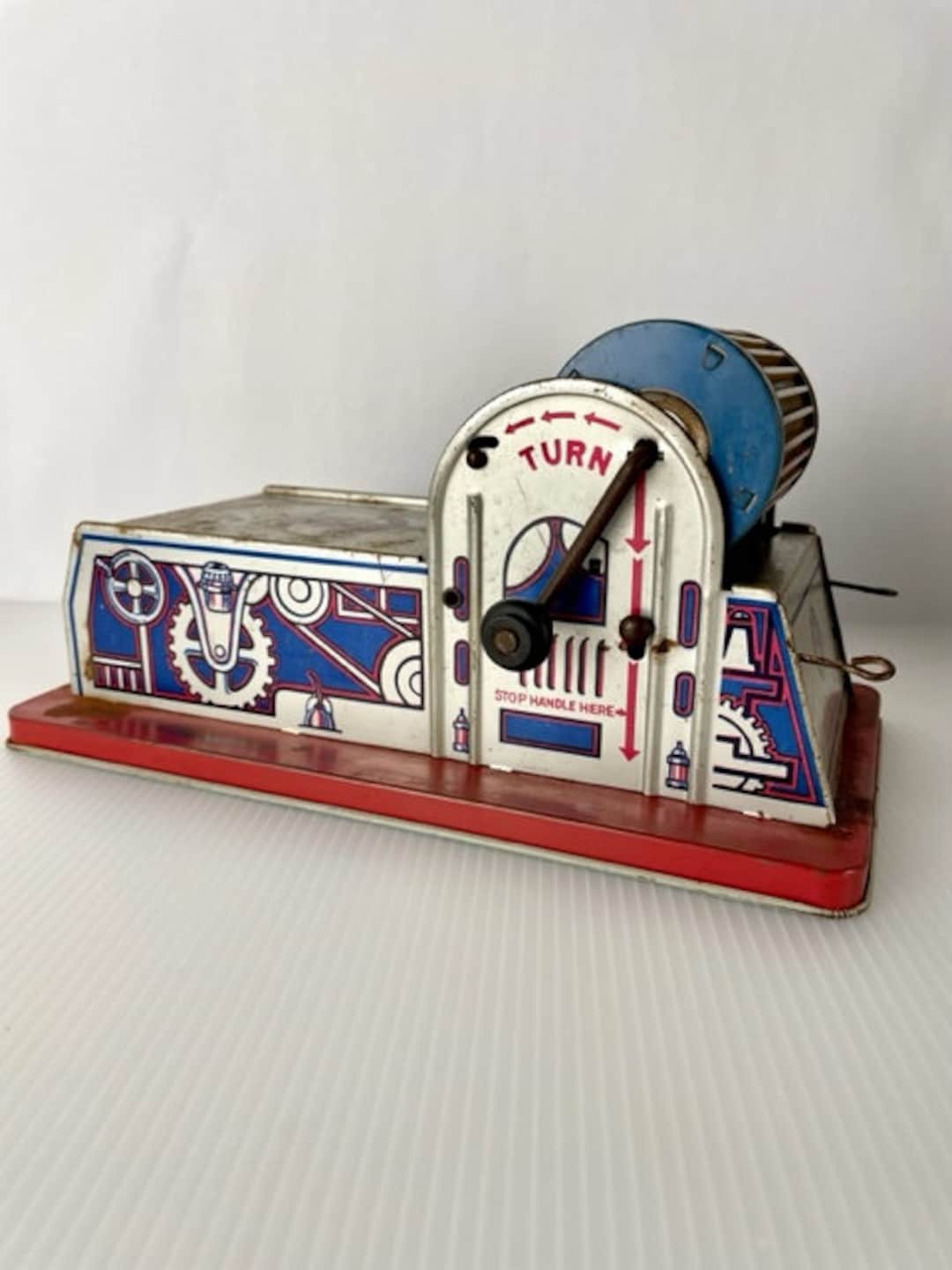 Vintage 1930's Louis Marx Tin Litho Toy Rotary Printing Press - Etsy