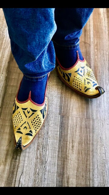 Ceremonial Arabic Leather Genie Style Wedding Slippers | Etsy