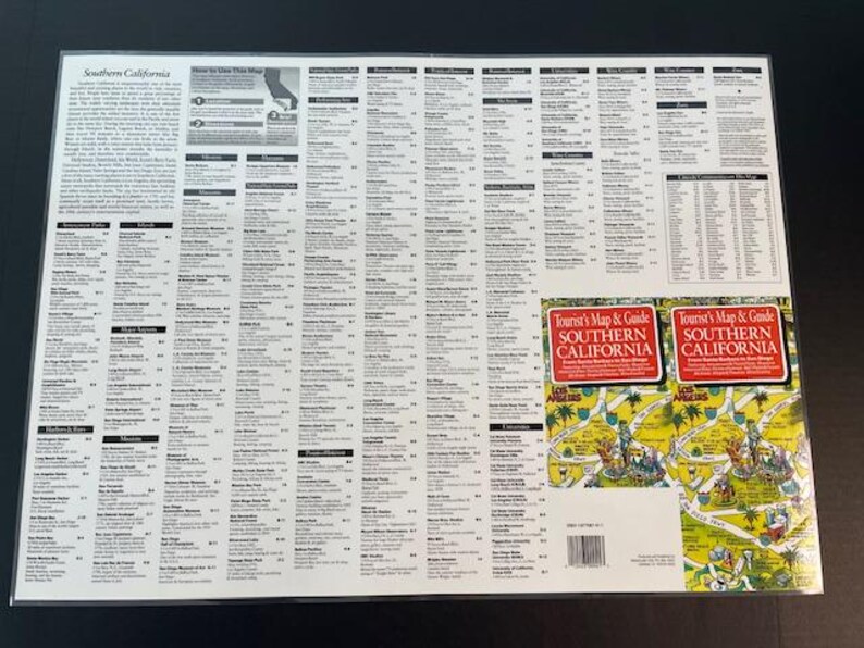 Vintage 1980-90s Cartooned Maps - Las Vegas - Palm Springs - Southern ...