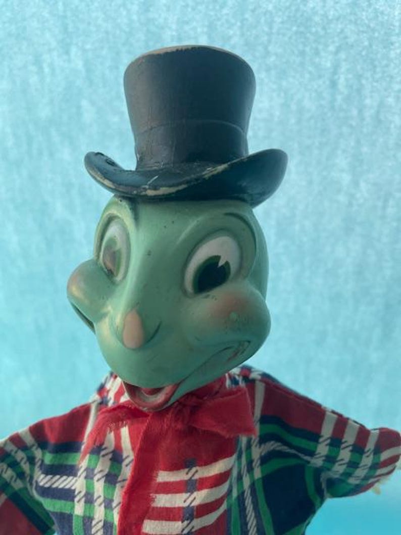 Vintage Walt Disney Jiminy Cricket Gund Hand Puppet - Etsy