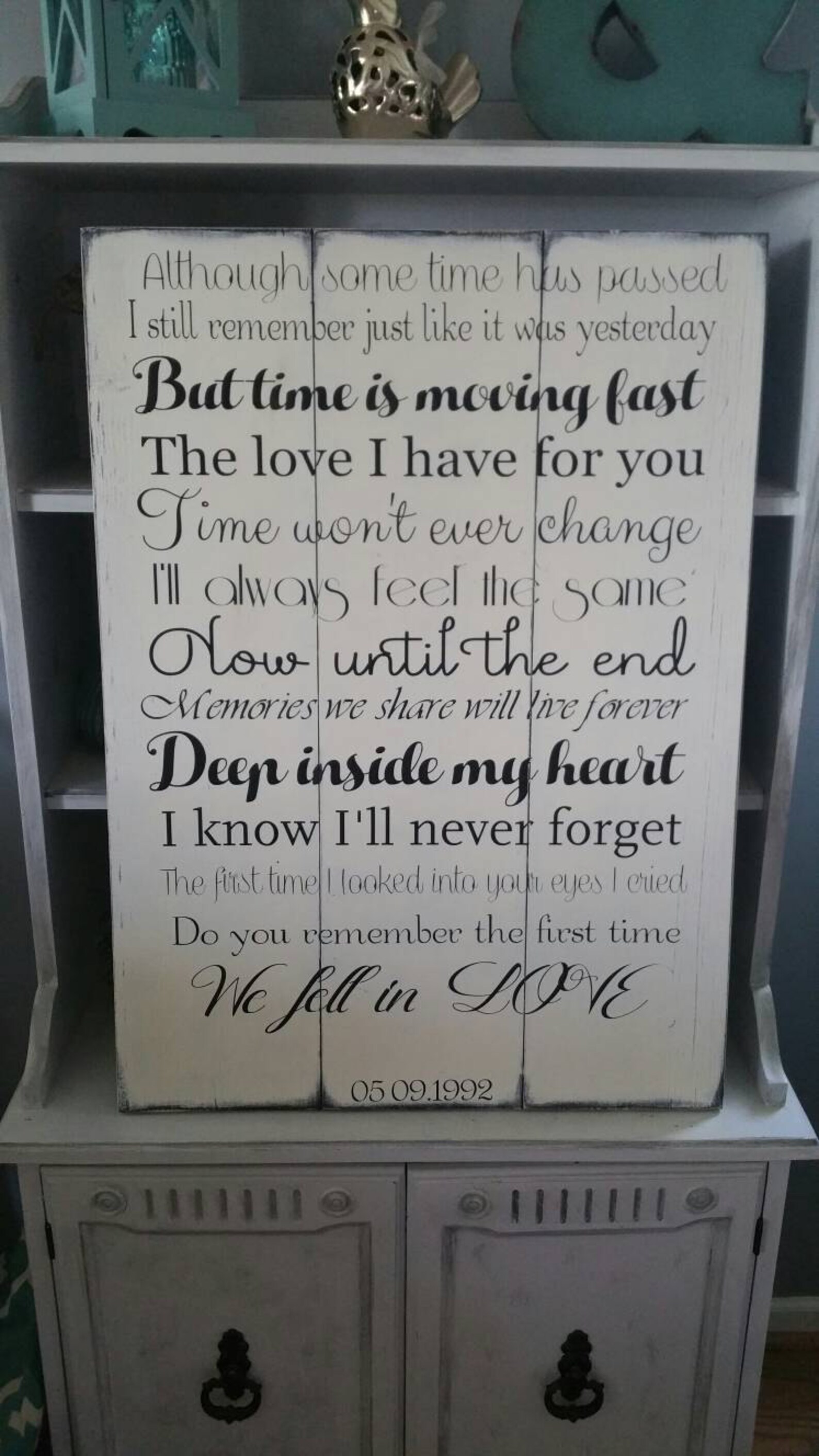 Custom Wedding Song Lyric and Vow Sign. Personalized With - Etsy