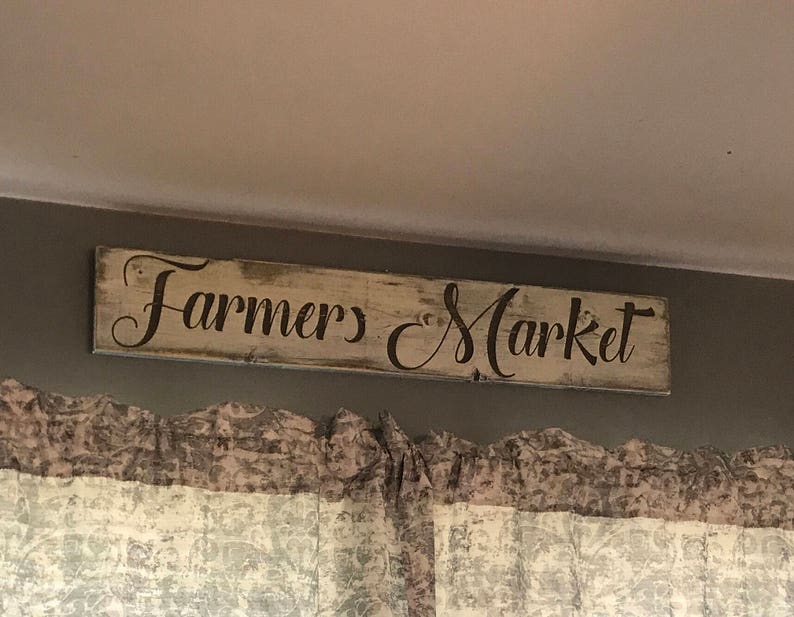 Farmers Market Wood Sign. Kitchen Sign - Etsy