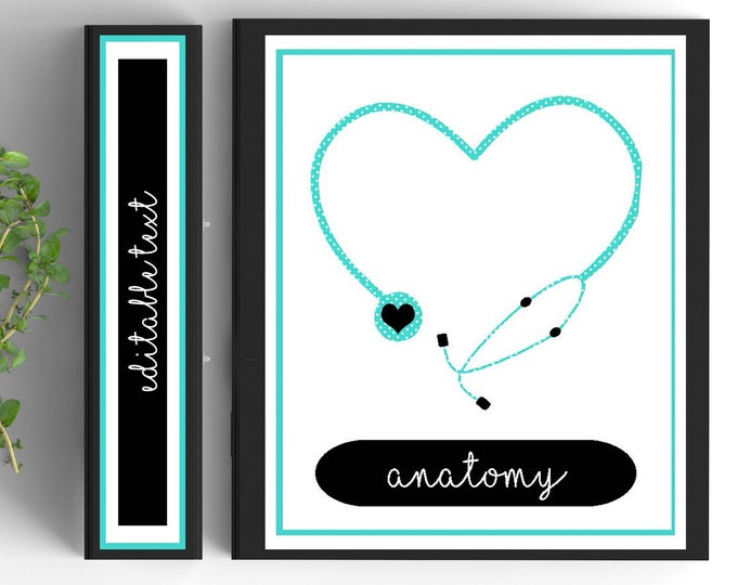 Medical School Editable Binder Cover-personalized Binder Inserts and ...