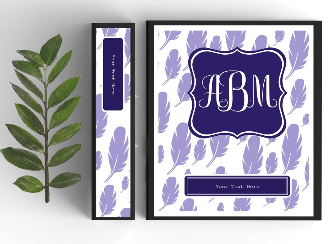 Monogram Binder Cover-personalized Binder Inserts and Spines - Etsy