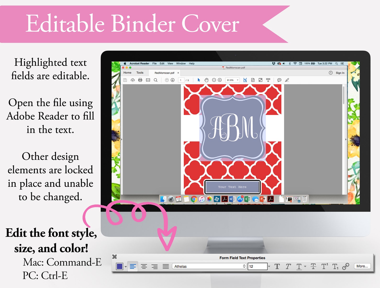 Monogram Binder Cover-personalized Binder Inserts and Spines - Etsy
