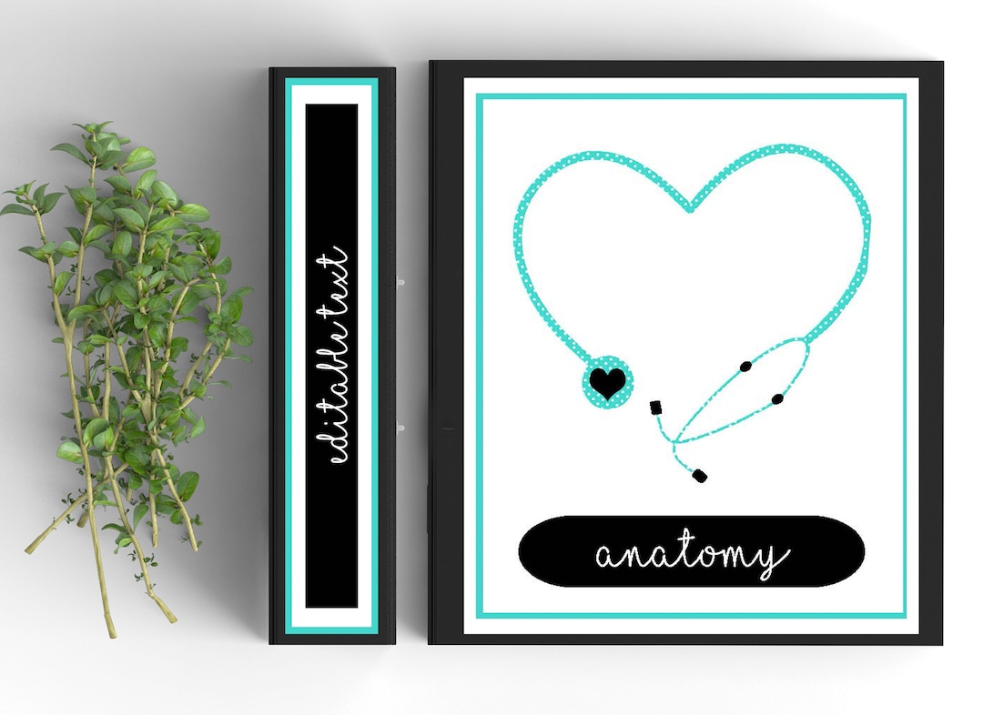 Medical School Editable Binder Cover-personalized Binder Inserts and ...