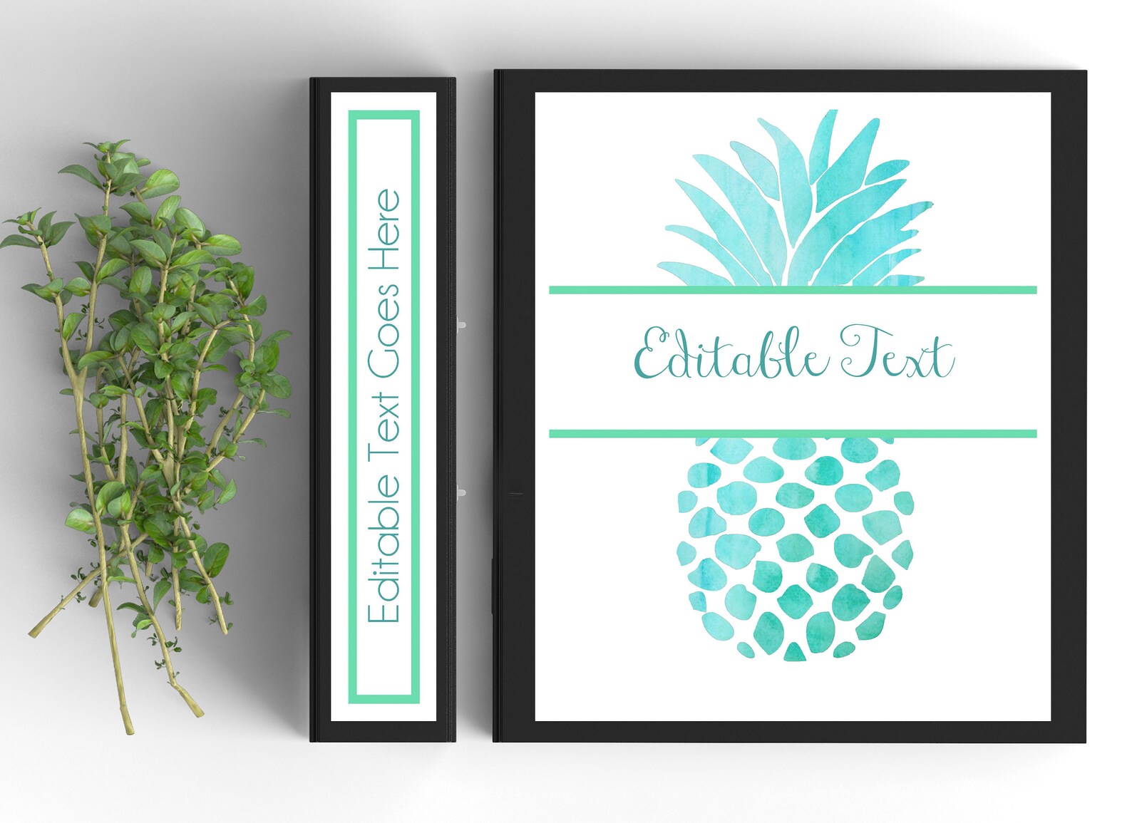Pineapple Binder Cover-personalized Binder Inserts and Spines - Etsy