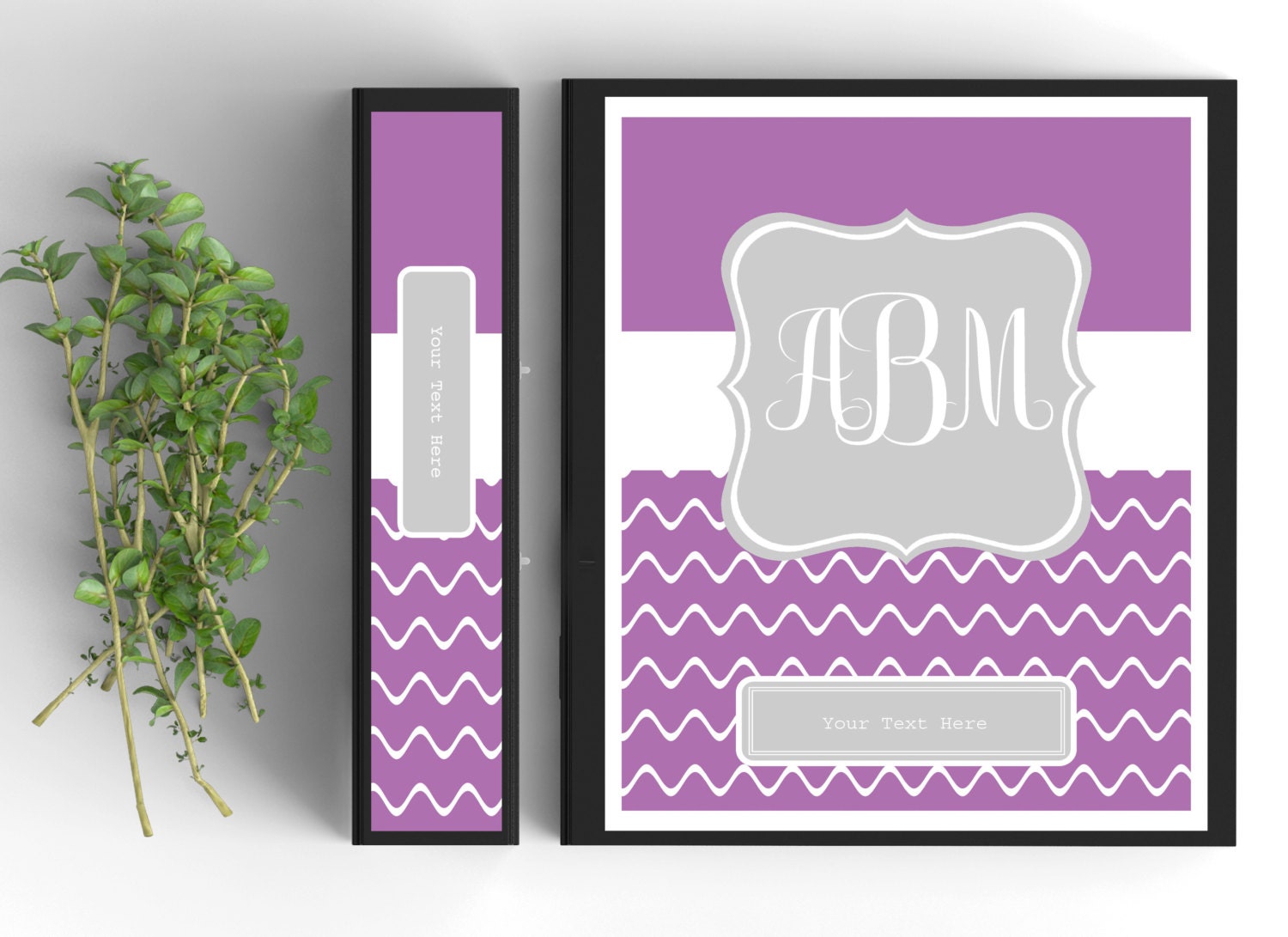 Editable Chevron Binder Cover