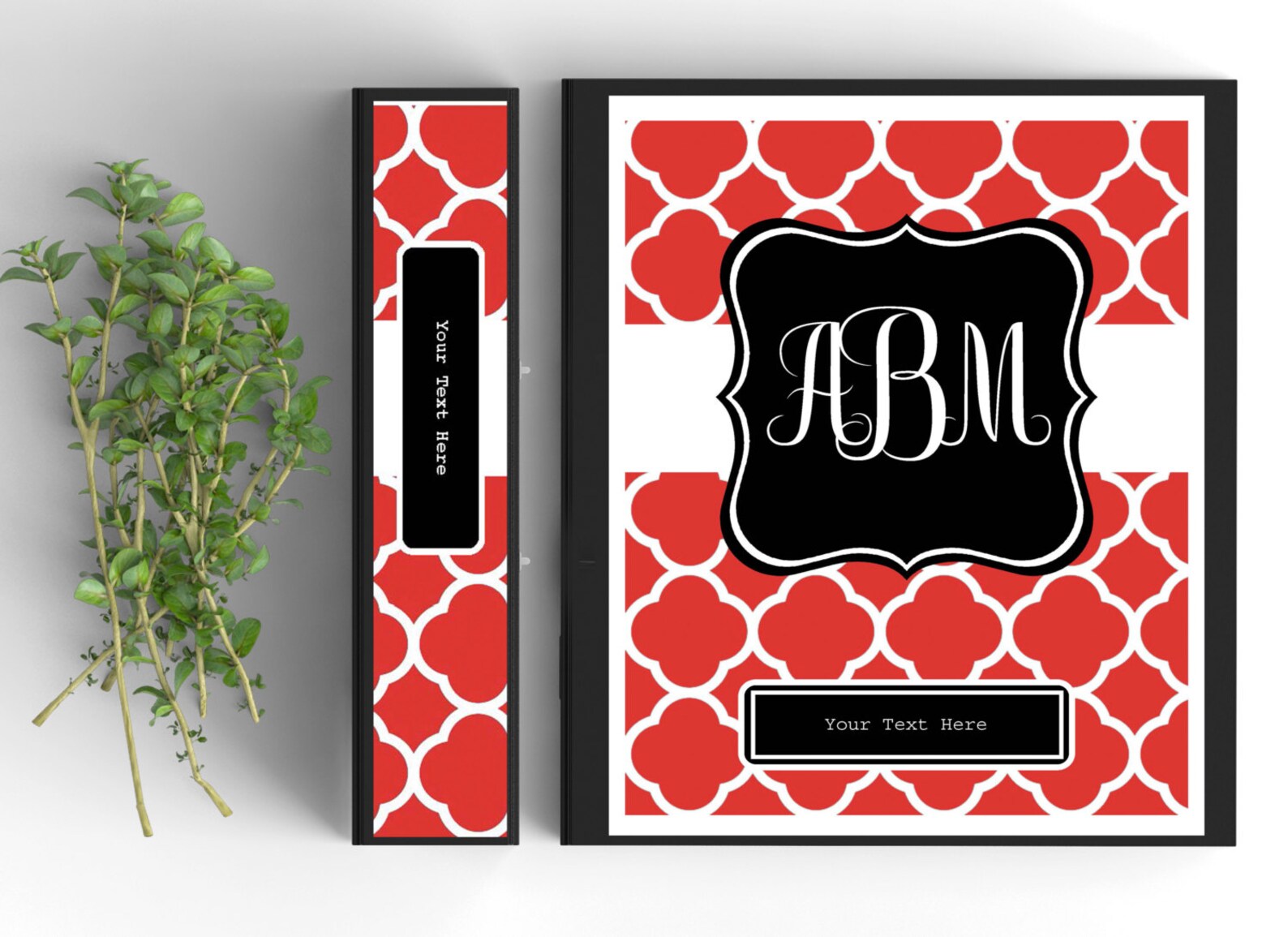 Monogram Binder Cover-personalized Binder Inserts and Spines - Etsy